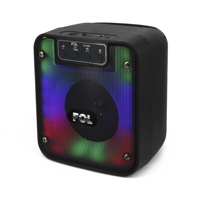 FS-408 BOCINA BLUETOOTH PORTÁTIL CON MICRÓFONO Y LUZ RGB - FOL México