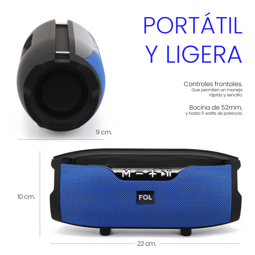 E14 SPEAKER PORTÁTIL BLUETOOTH CON CORREA - FOL México