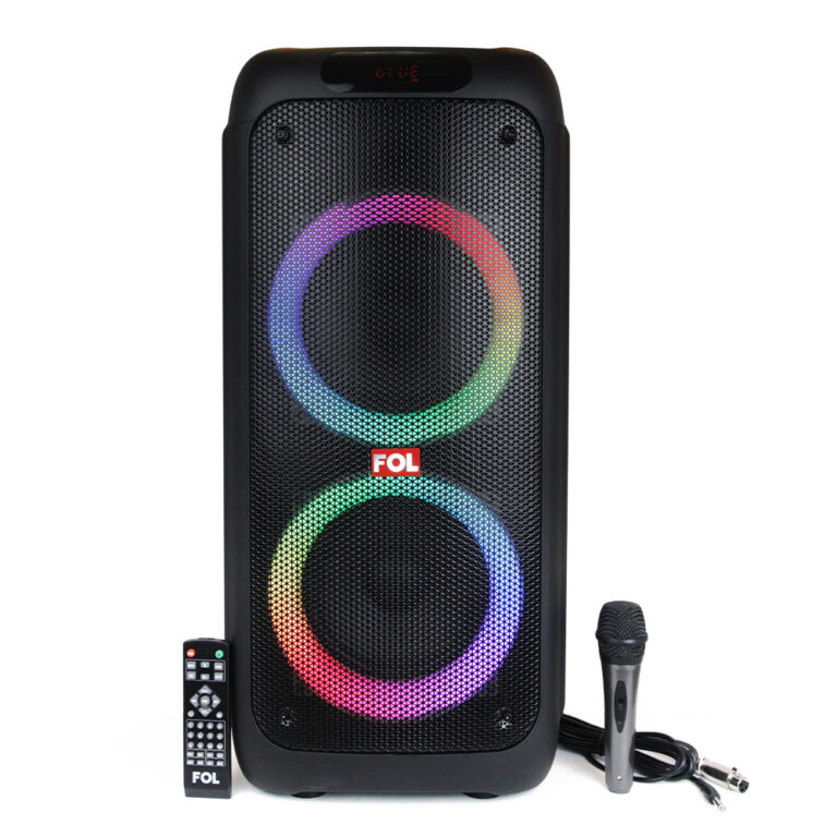 FS-L298 BOCINA PORTÁTIL RECARGABLE CON MICRÓFONO, LUZ Y CONTROL REMOTO ...