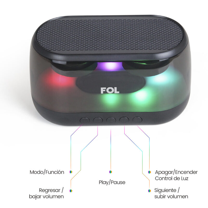 FS-S800 SPEAKER ESTÉREO BLUETOOTH ESTILO LÁMPARA RGB - FOL México