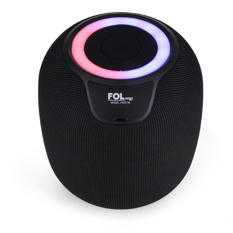 Bocina FS-R118 TWS con Luz RGB, Micrófono y 18W | FOL México