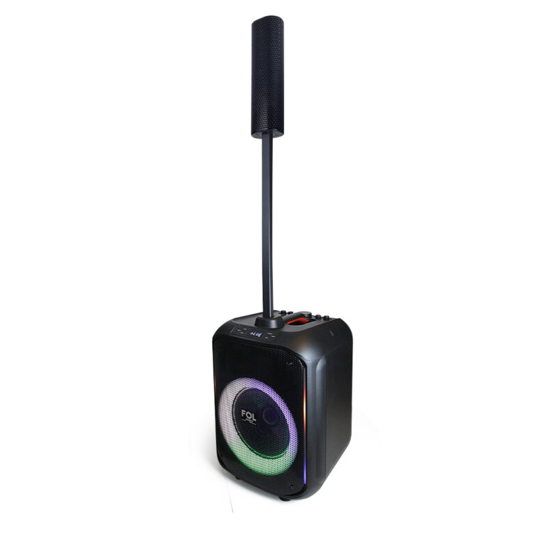FS-T828 | Torre de Sonido Bluetooth Recargable con Micrófono y Luz RGB | FOL México